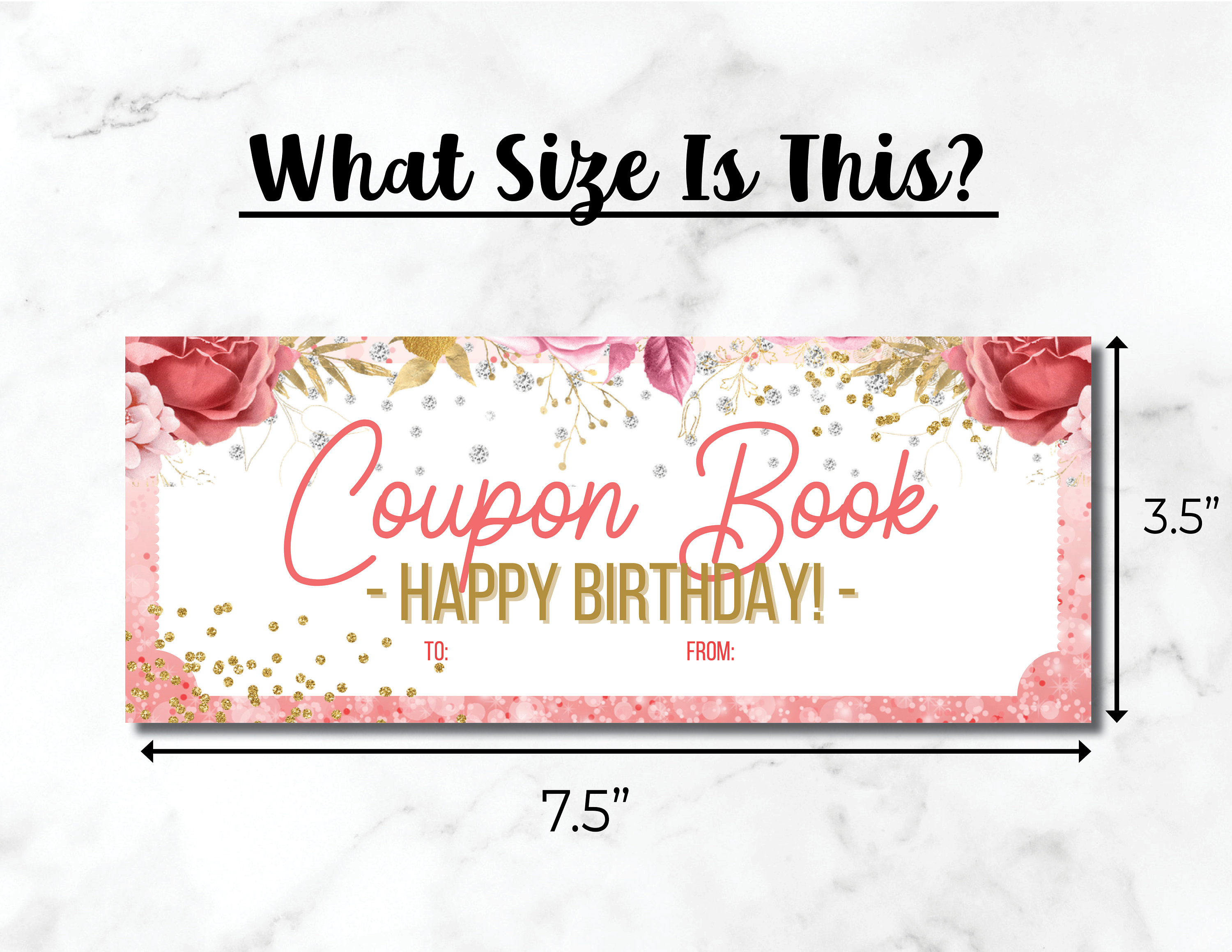 Editable Birthday Voucher Coupons Gift Love Book Template | Etsy