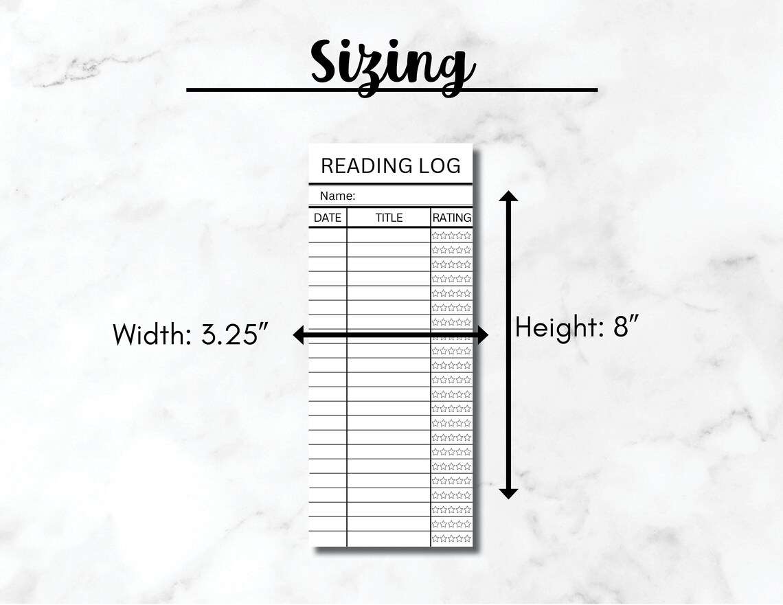Printable Reading Log Tracker Library Bookmark Library Card - Etsy