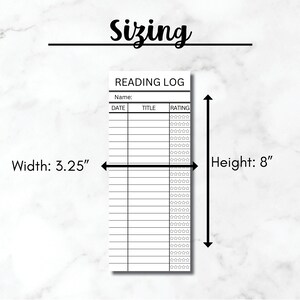 Printable Reading Log Tracker Library Bookmark, Library Card Reading ...