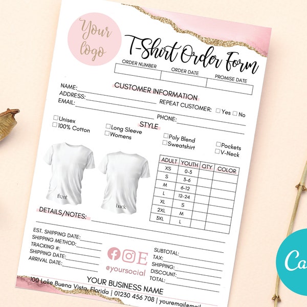 Apparel Order Form - Etsy