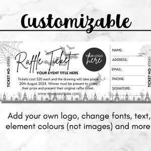 Editable Raffle Event Ticket Template, Custom DIY Surprise Raffle Event Ticket, Digital Canva ...