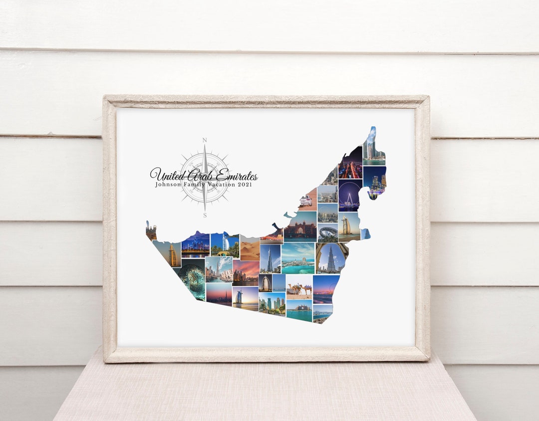 UAE Dubai Personalized Custom Photo Collage Anniversary Gift, Dubai ...