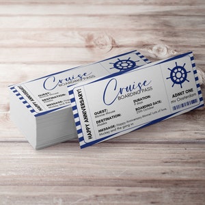 Editable Cruise Boarding Pass, Printable Cruise Ticket, Custom Cruise ...