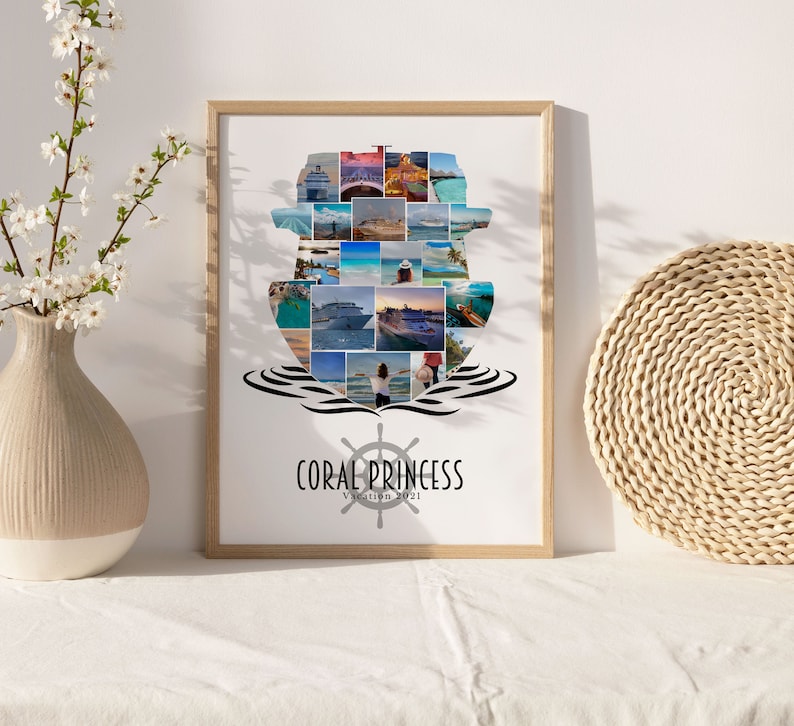 Custom Cruise Ship Photo Vacation Collage, Cruise Line Holiday Memory ...