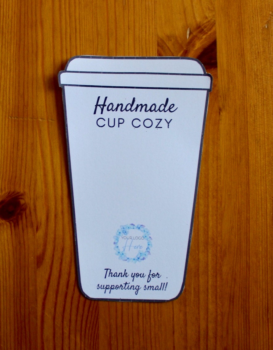Coffee Cup Cozy Card Personalized Printable Display Coffee - Etsy