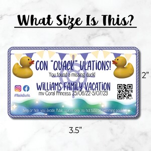 Editable Cruise Rubber Duck Tags, Custom Cruising Rubber Duck Tags ...