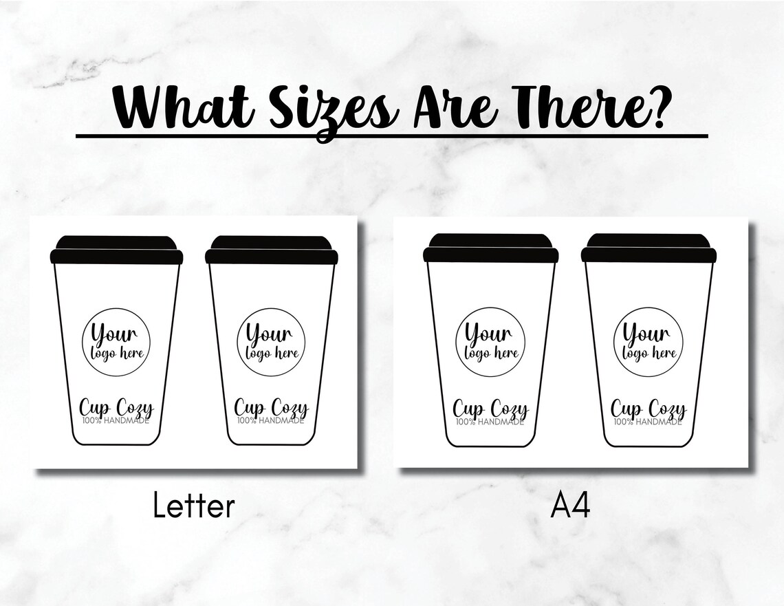 Editable Coffee Cup Cozy Card Personalized Printable Display - Etsy