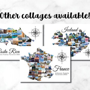 Costa Rica Map Personalized Custom Photo Collage Gift Wedding ...