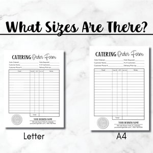 Editable Catering Bakery Food Dessert Order Form Custom Template, Event ...