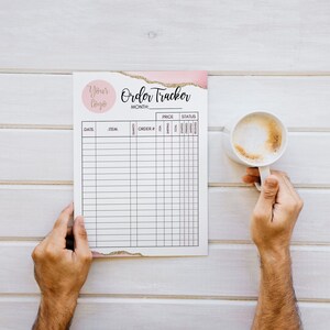 Pink Editable Order Form Custom Template, Printable Purchase Order Form ...