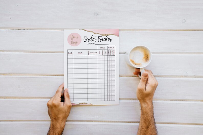 Pink Editable Order Form Custom Template, Printable Purchase Order Form ...