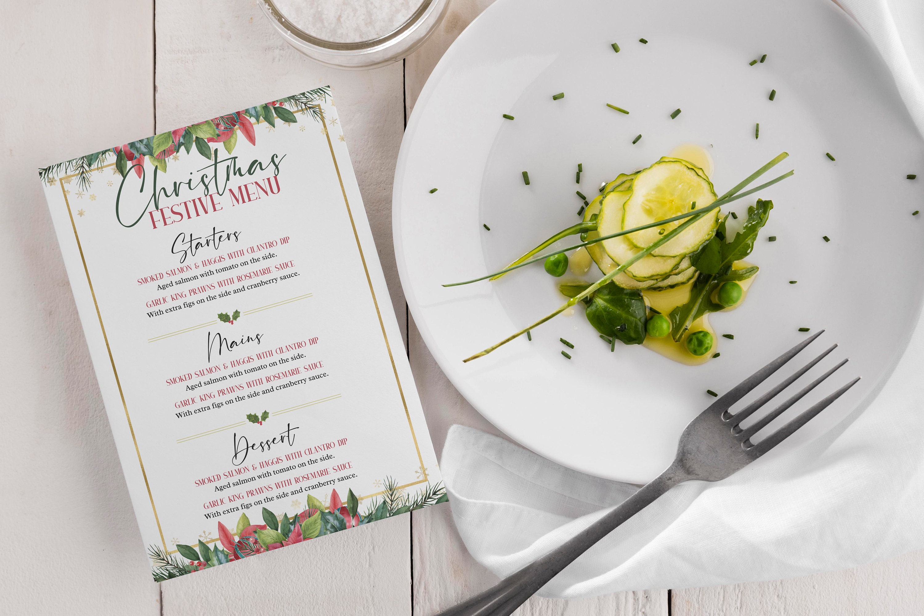 Editable Christmas Day Restaurant Cafe Food Menu Template - Etsy