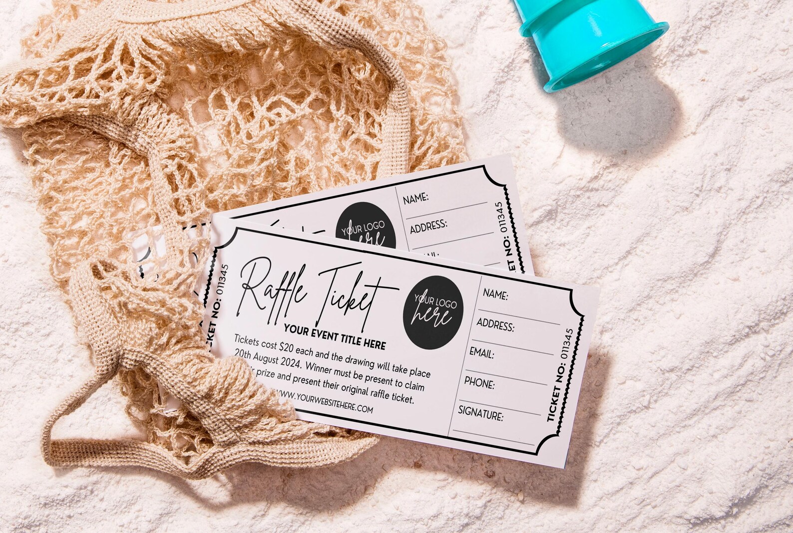 Editable Raffle Event Ticket Template, Custom DIY Surprise Raffle Event ...