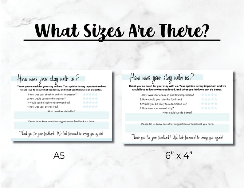 Guest Feedback Request Form Comment Card Template, Airbnb Editable ...
