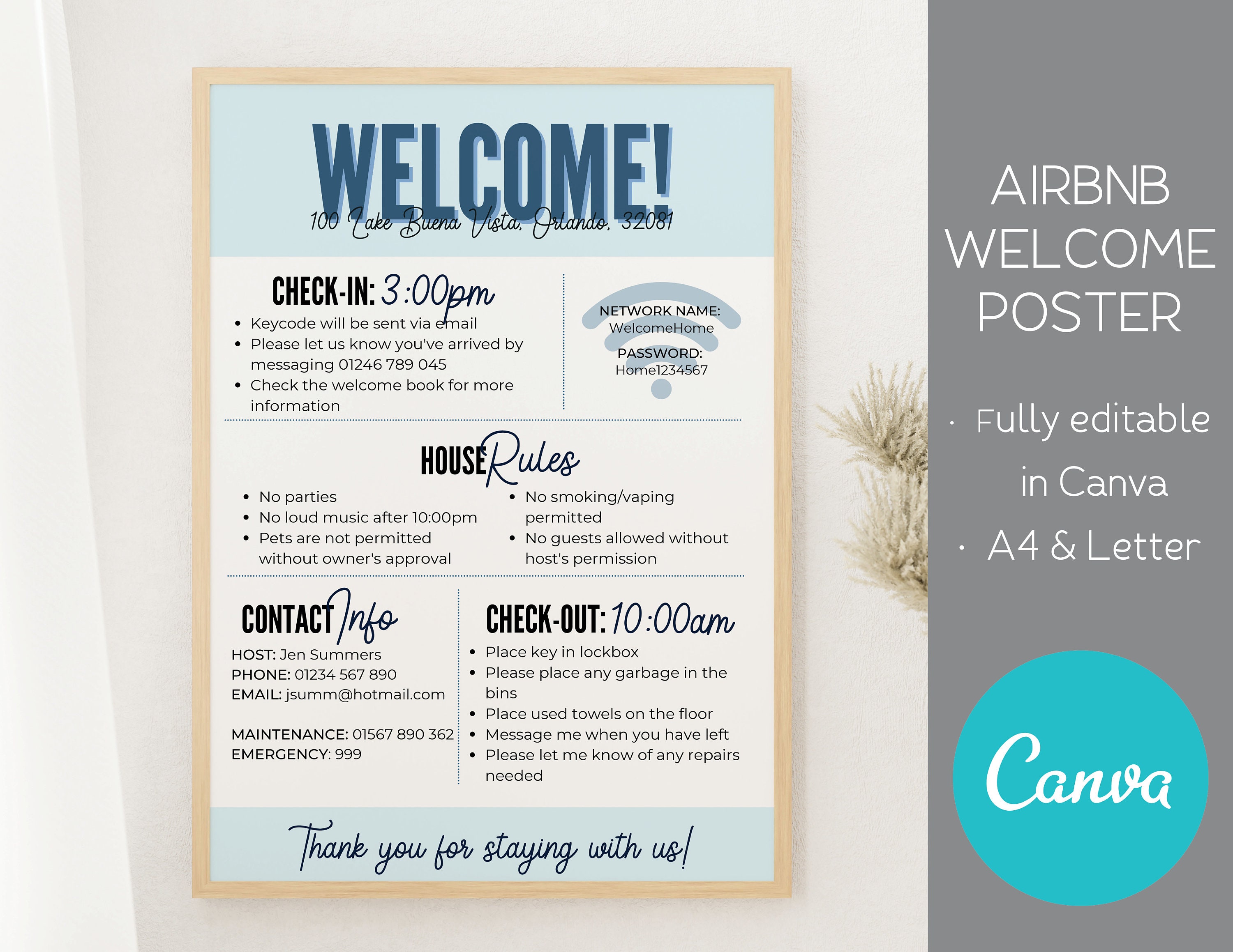 Welcome Poster Template