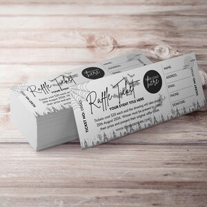 Editable Raffle Event Ticket Template, Custom DIY Surprise Raffle Event ...