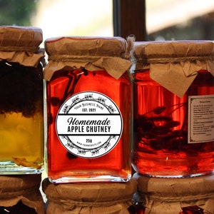 Editable Canning Jam Jar Preserve Labels, Mason Jar Printable DIY Honey ...