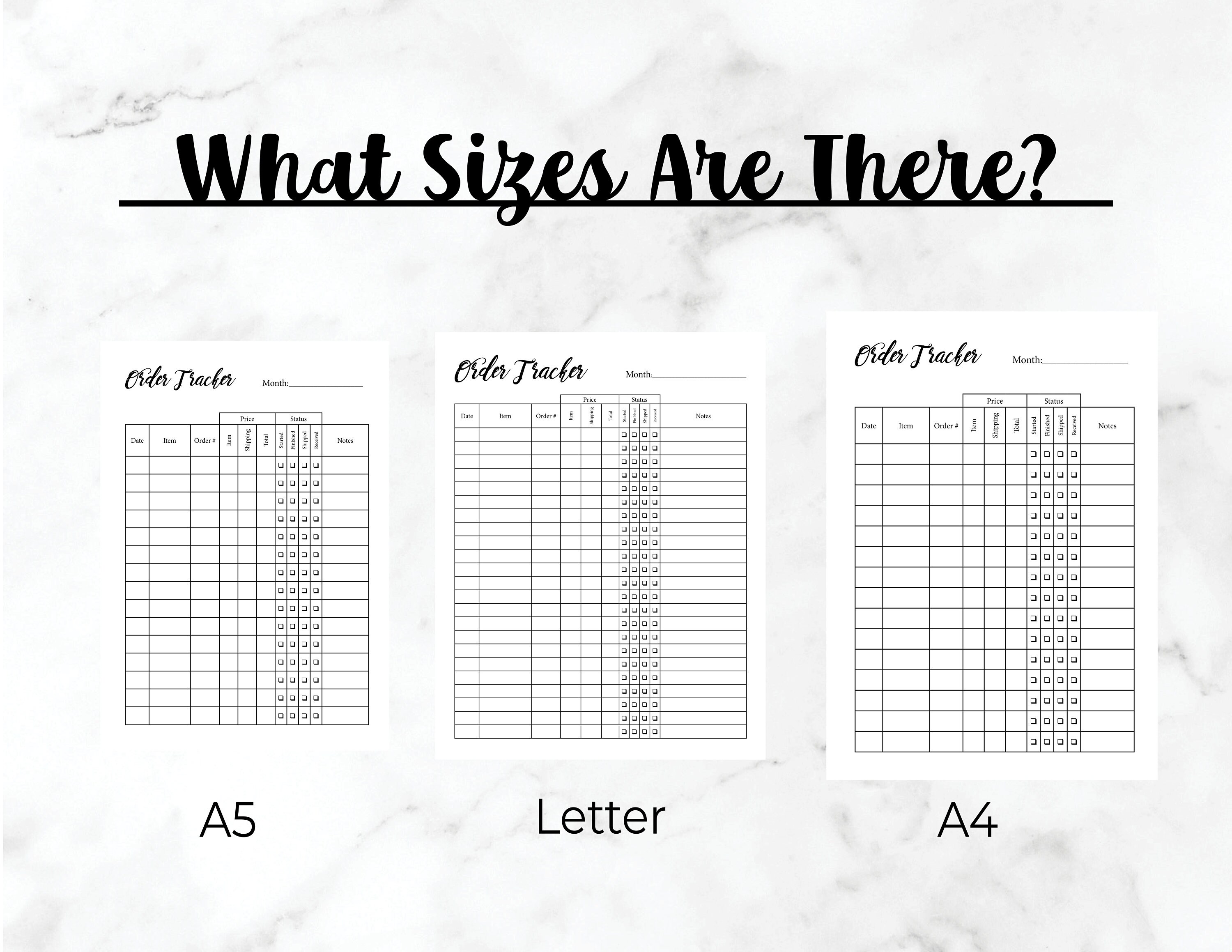 Sales Tracker Order Log Small Business Online Order Tracker | Etsy