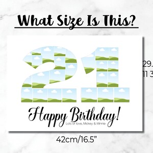 Custom 21st Birthday Photo Collage Gift Art Poster, Custom Printable ...