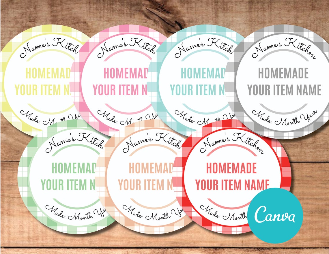 Editable Canning Jam Jar Preserve Labels, Mason Jar Printable DIY Honey ...