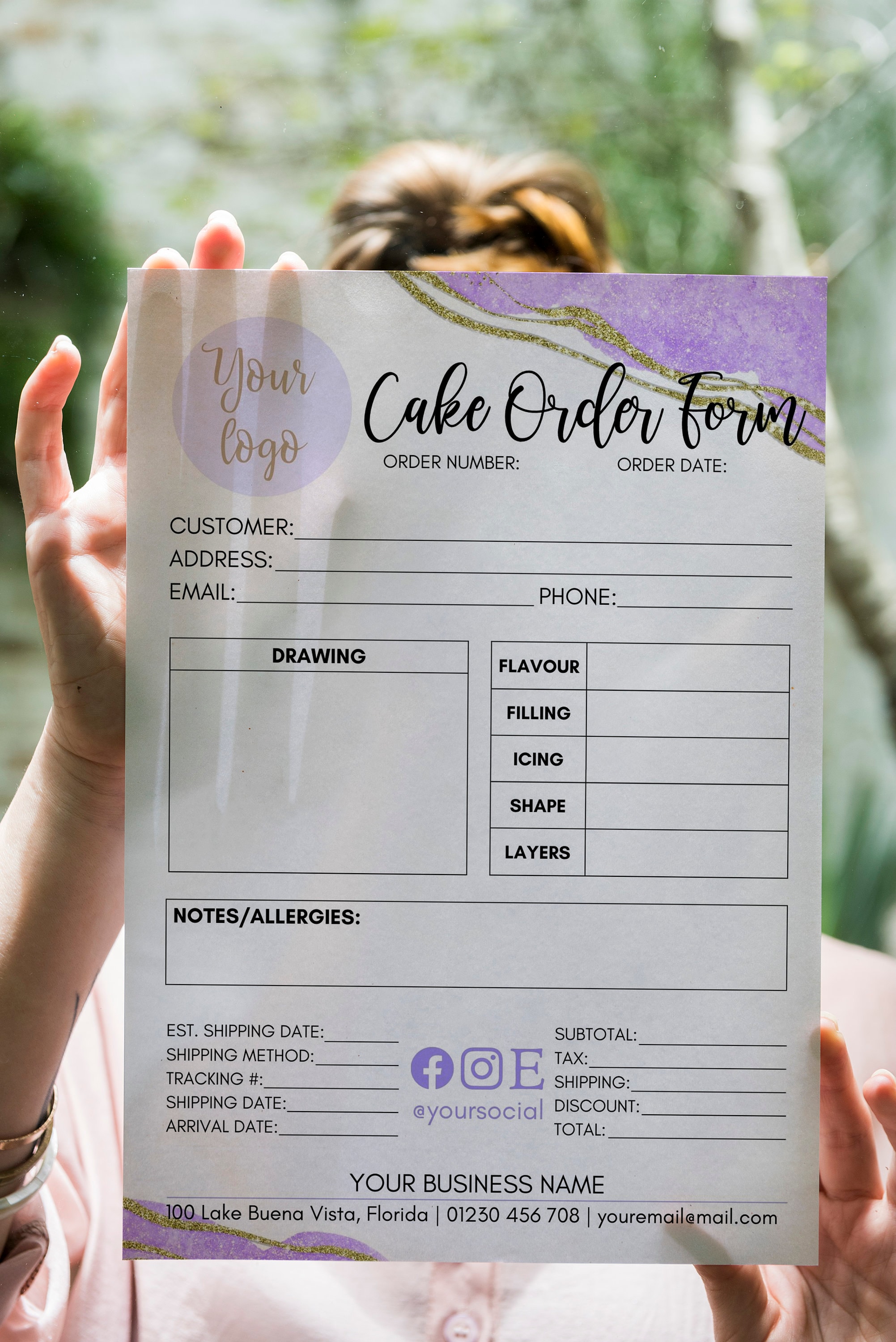 Custom Cake Order Form Editable Custom Bakery Order Form - Etsy UK