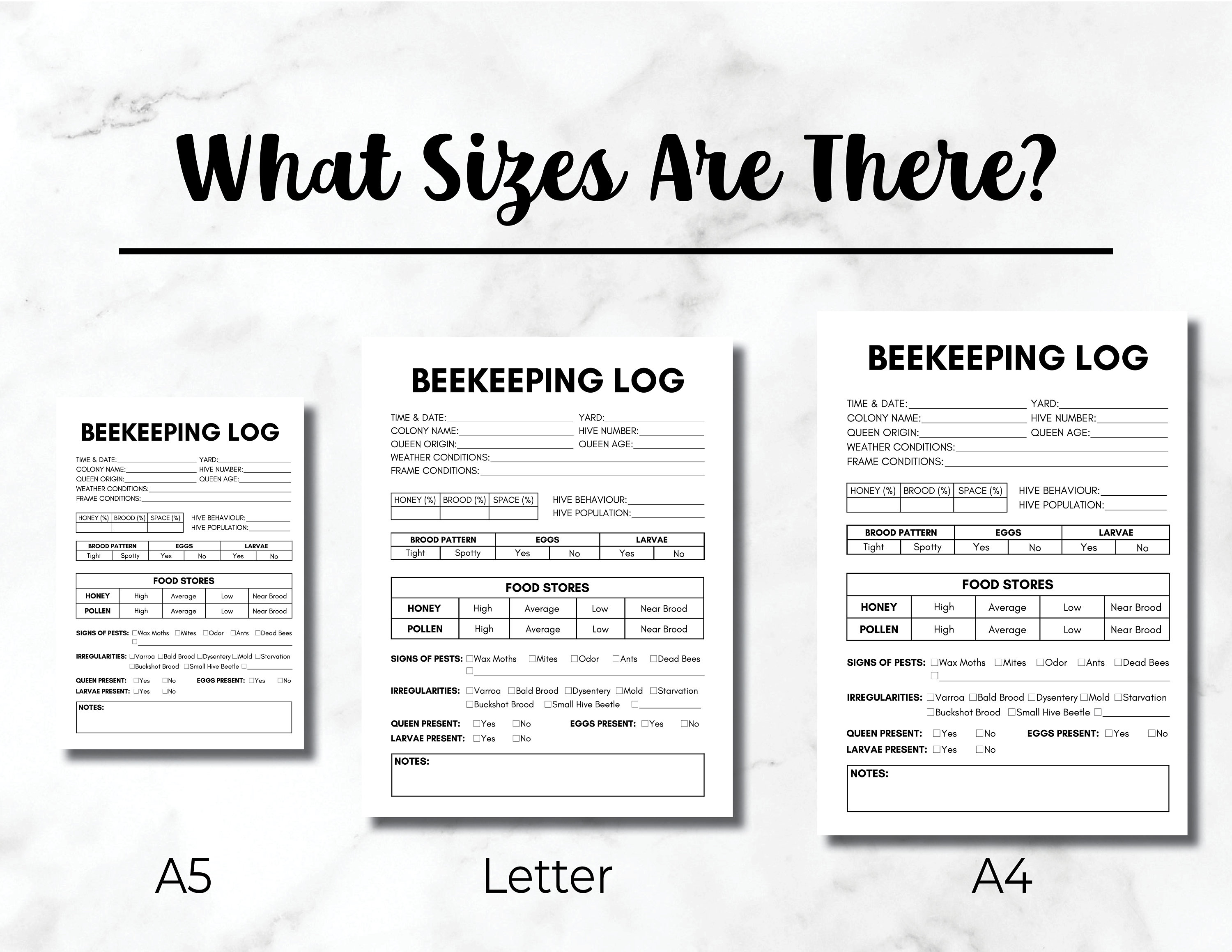 Beekeeping Log Book Template Beekeeping Inspection Checklist - Etsy Canada