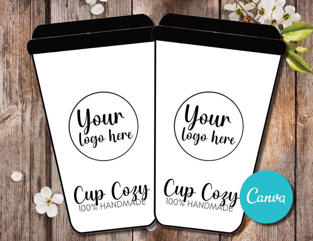 Editable Coffee Cup Cozy Card Personalized Printable, Display Coffee ...
