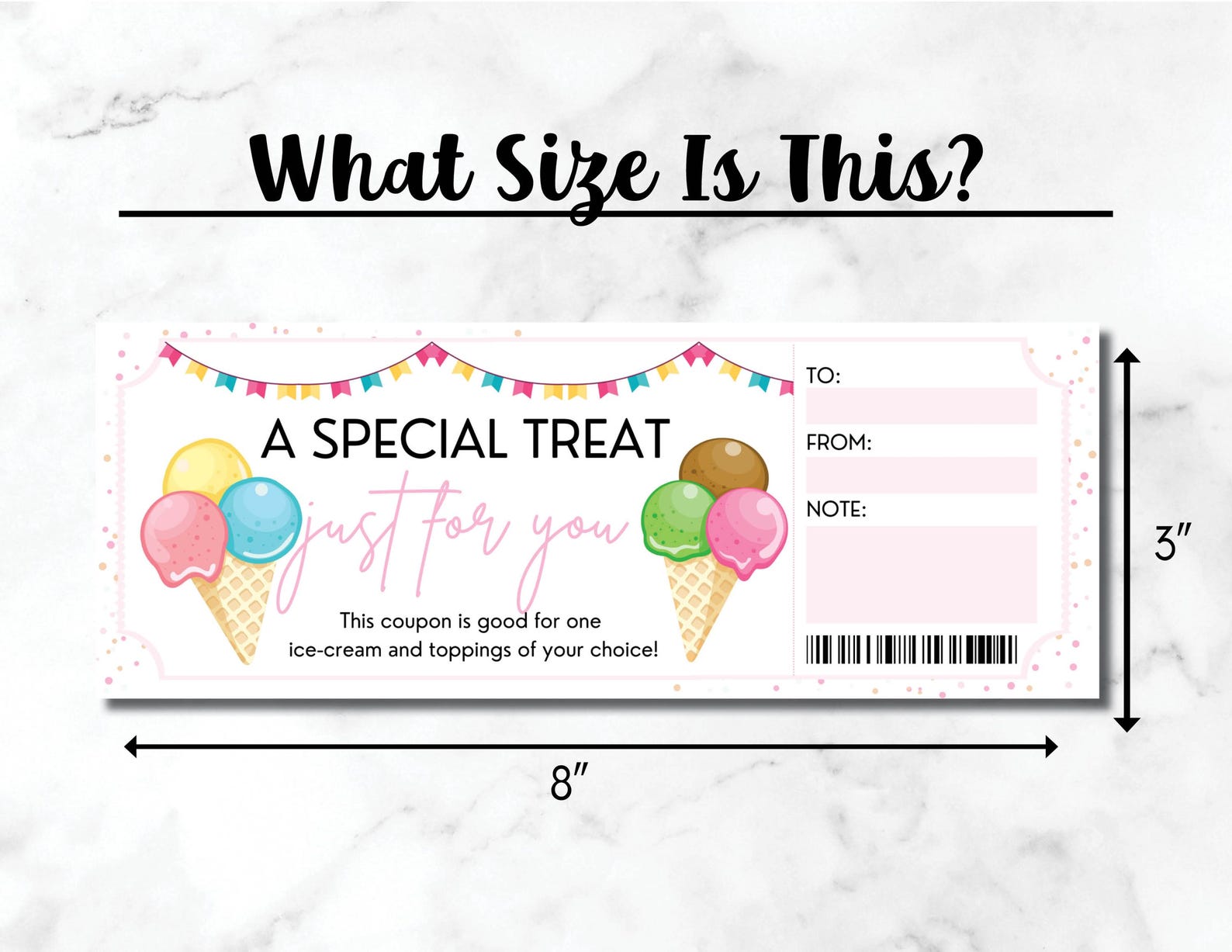 Ice Cream Ticket Template Voucher Coupon Token, Ice Cream Food Truck ...
