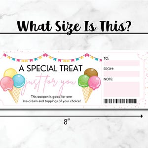 Ice Cream Ticket Template Voucher Coupon Token, Ice Cream Food Truck ...
