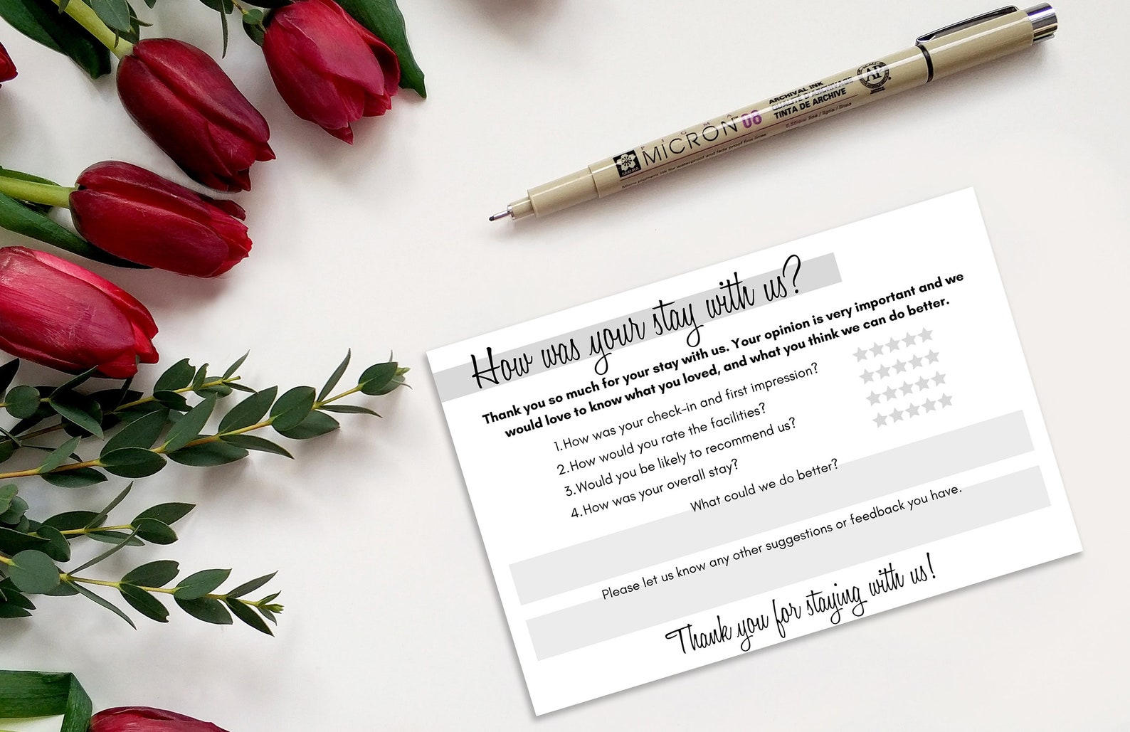 Guest Feedback Request Form Comment Card Template Airbnb - Etsy