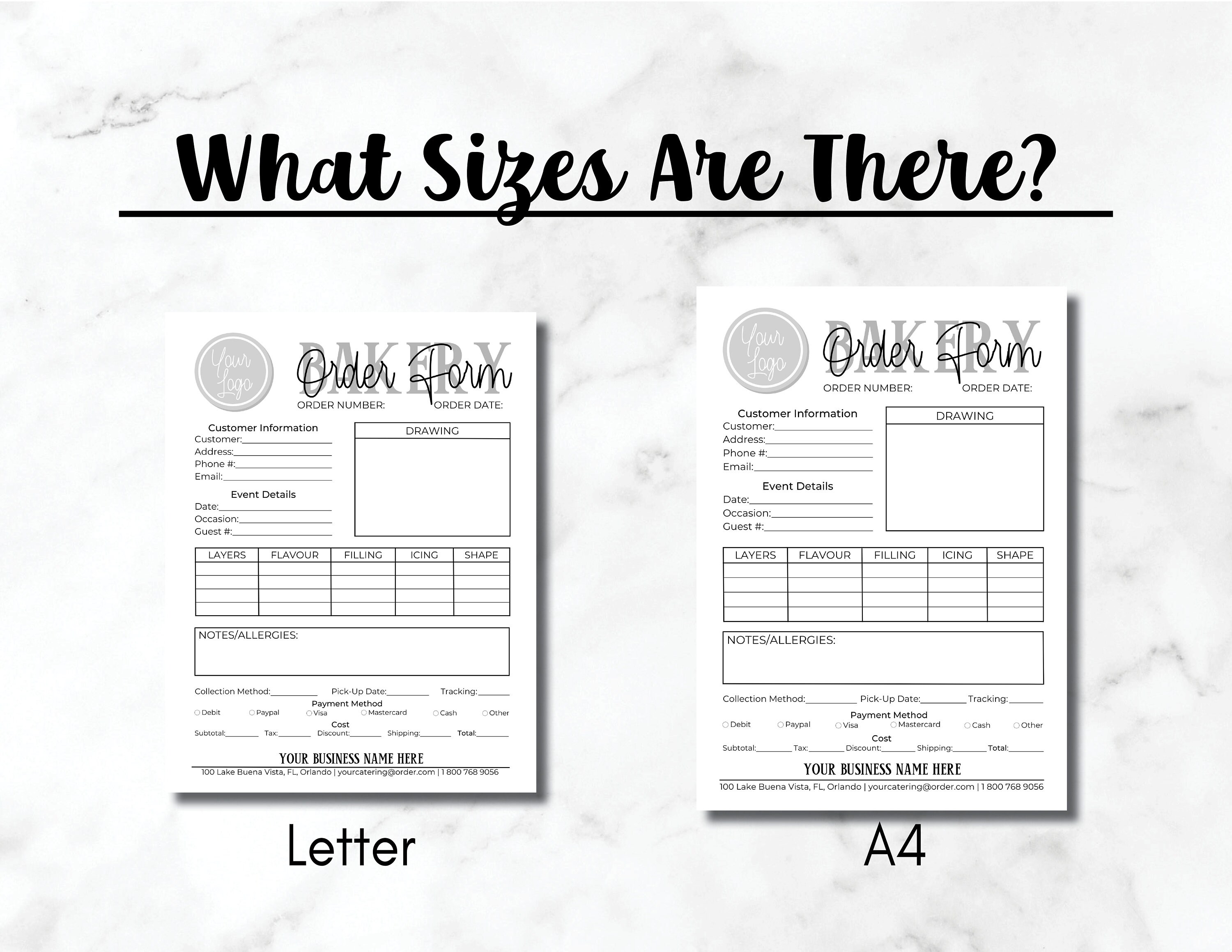 Editable Bakery Cupcake Order Form DIY Custom Template Event - Etsy