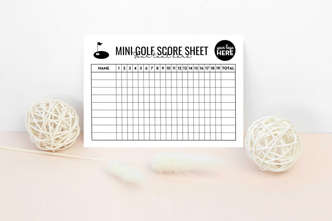 Mini Golf Score Card Sheet Template, Putt Putt Editable Scoresheet ...