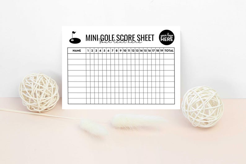 Mini Golf Score Card Sheet Template, Putt Putt Editable Scoresheet ...