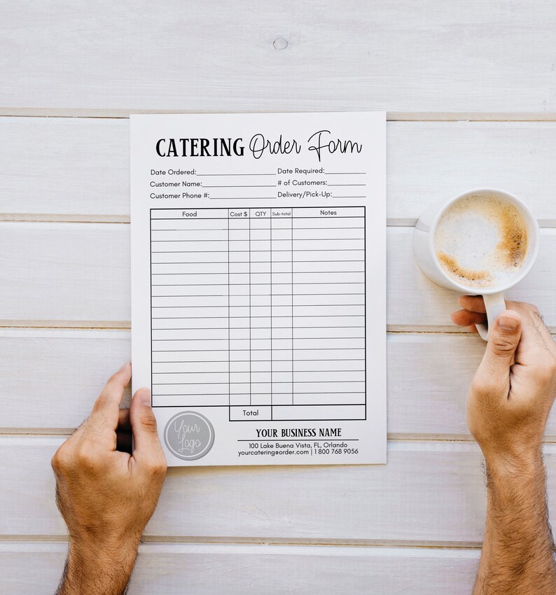 Editable Catering Bakery Food Dessert Order Form Custom Template, Event ...