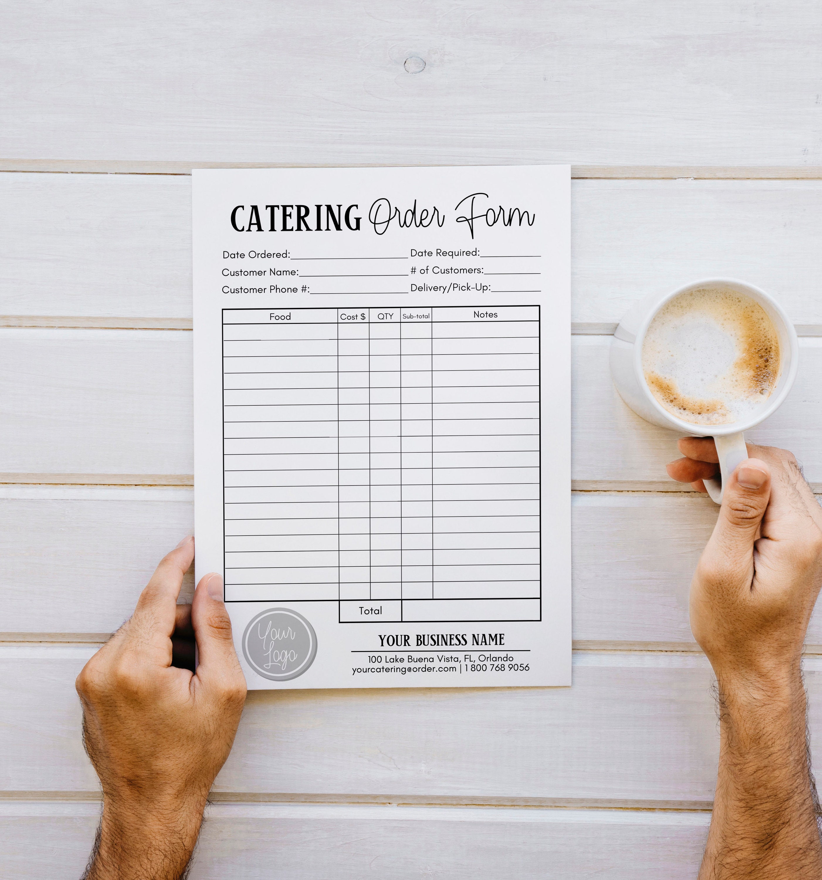 Editable Catering Bakery Food Dessert Order Form Custom Template, Event ...