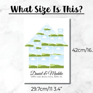 Custom House Home Photo Collage Gift, Housewarming Family Wedding Photo ...