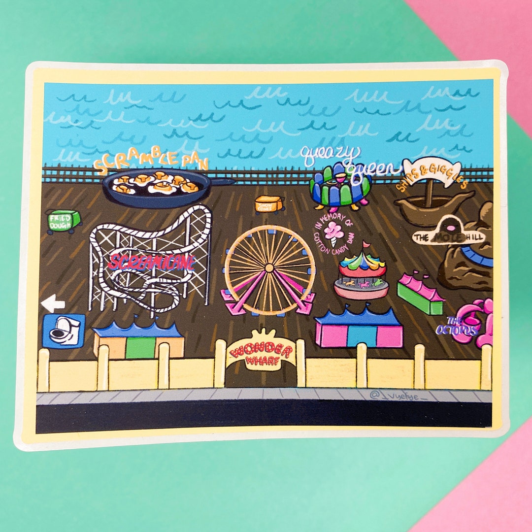 Wonder Wharf Bobs Burgers Carnival Map Weatherproof Vinyl - Etsy