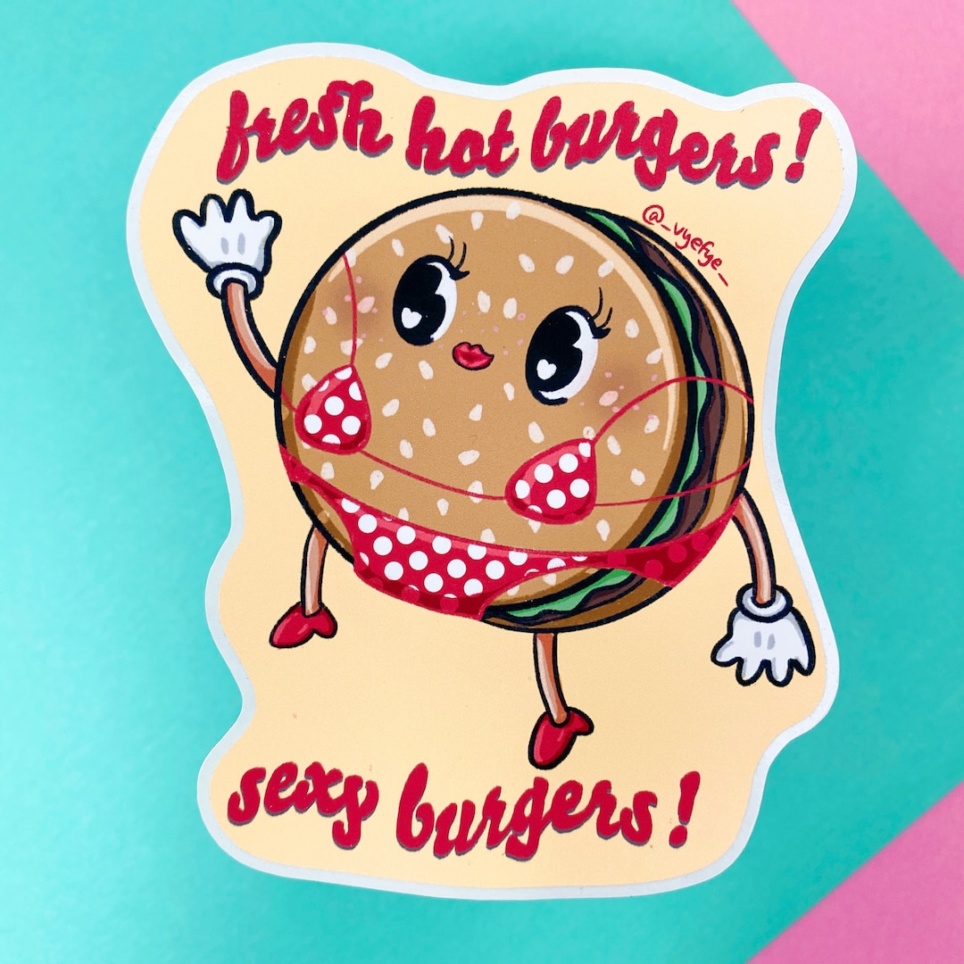 Bobs Burgers Sticker Burger in Bikini Sticker Hamburger - Etsy
