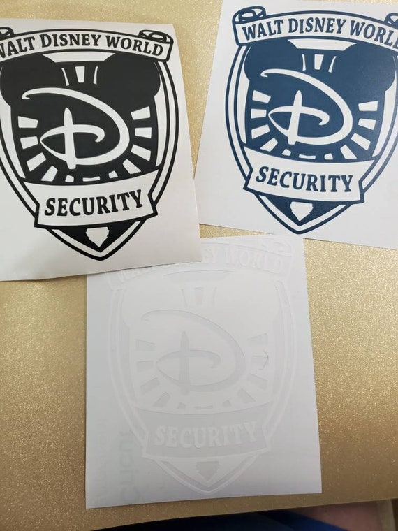 Disney Security Badge Decal 5in Tall by 4in Wide - Etsy