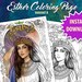 Printable Esther Coloring Page, Variant B, Old Testament, Hand-drawn ...