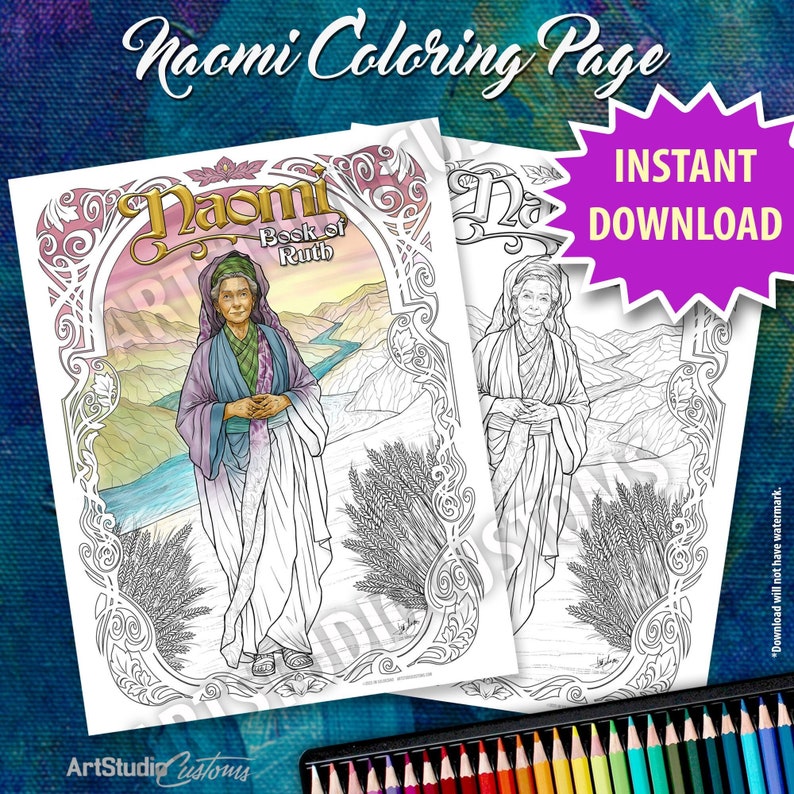 Printable Naomi Coloring Page, From the Old Testament (book of Ruth ...