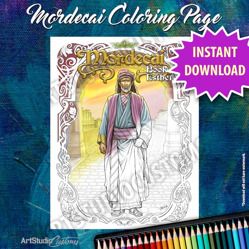 Printable Mordecai Coloring Page, From the Old Testament (book of ...