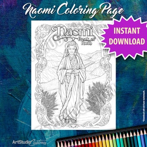 Printable Naomi Coloring Page, From the Old Testament (book of Ruth ...