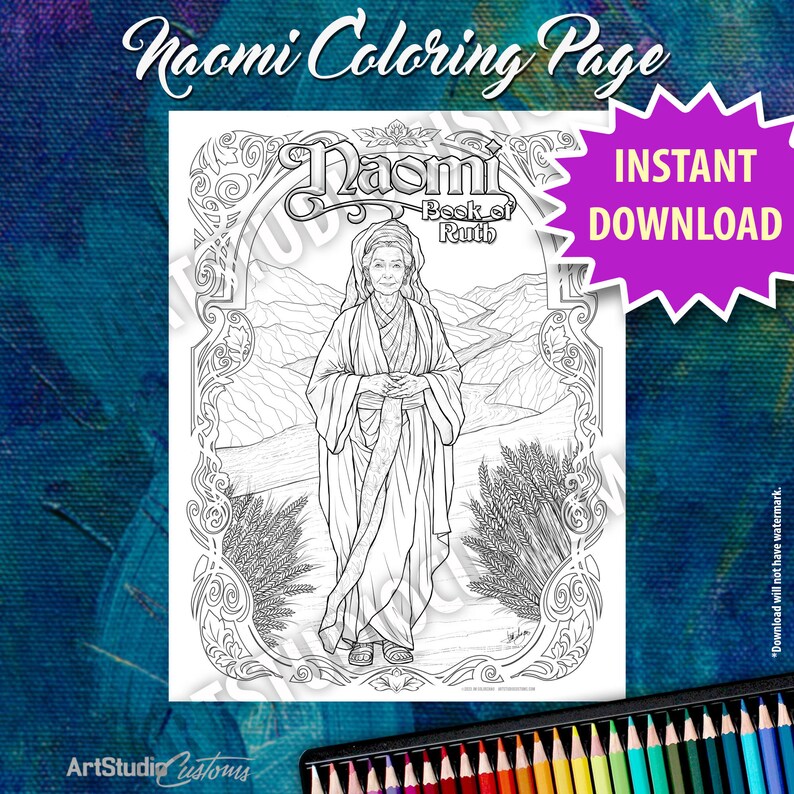 Printable Naomi Coloring Page, From the Old Testament (book of Ruth ...
