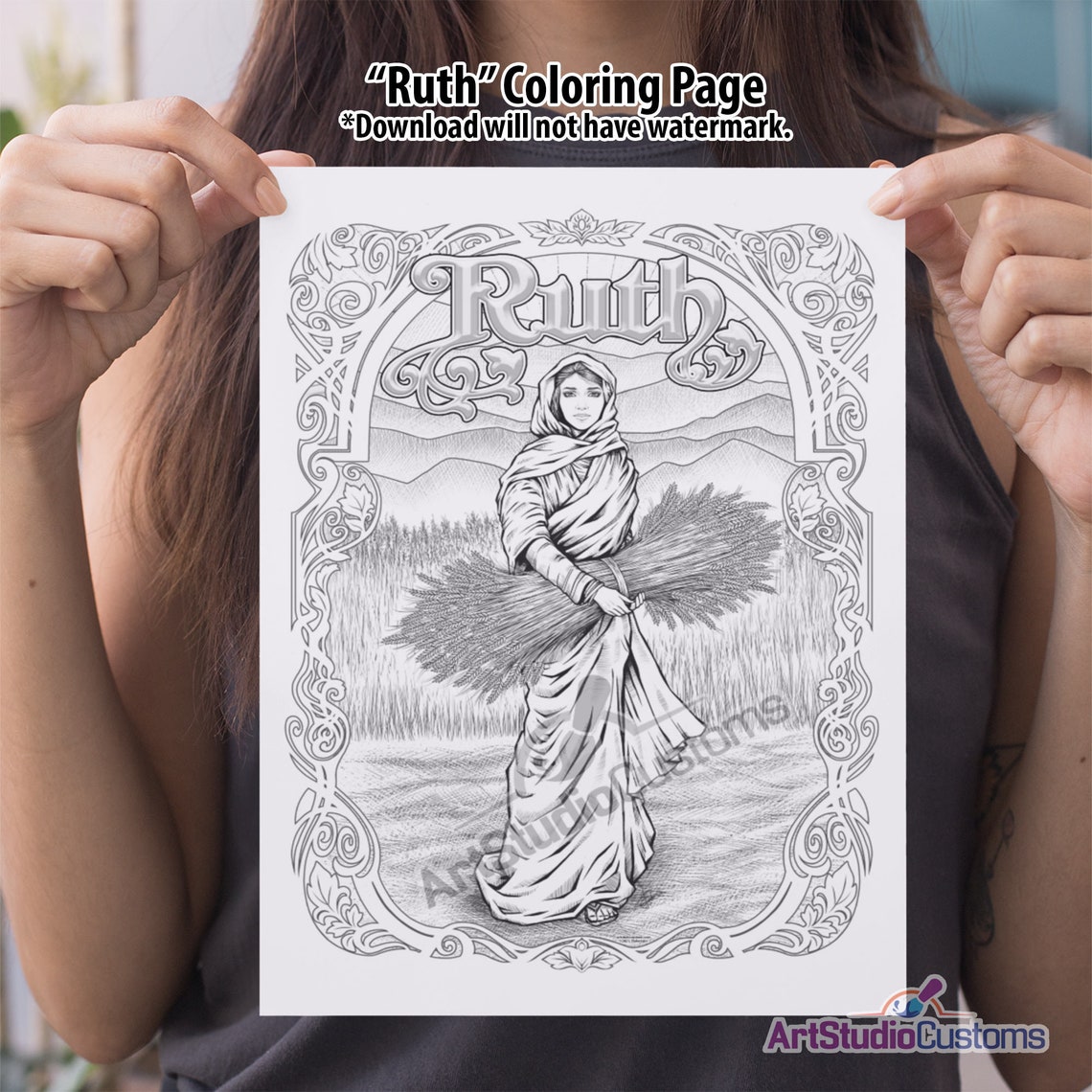 Printable Ruth Coloring Page Variant A From the Old - Etsy