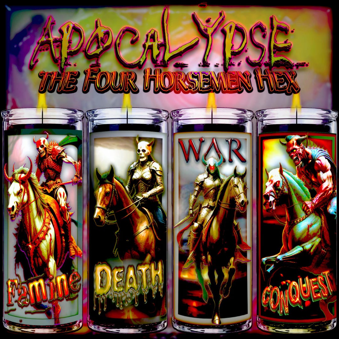 APOCALYPSE: the Four Horseman Fixed Ritual Candle(s) to Hex an ...