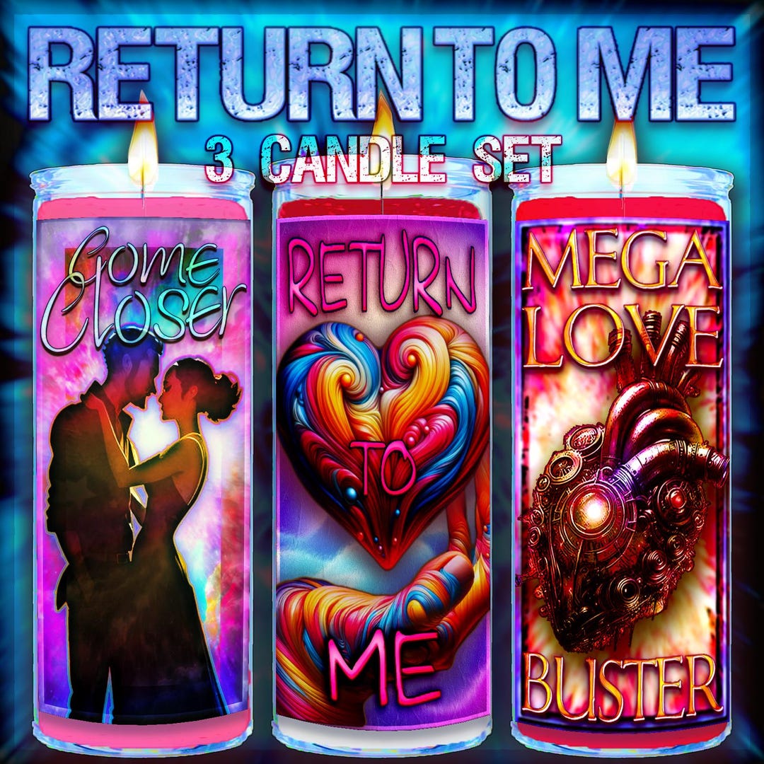 RETURN TO ME 3 Candle Set - If Your Relationship Needs a Second Chance ...