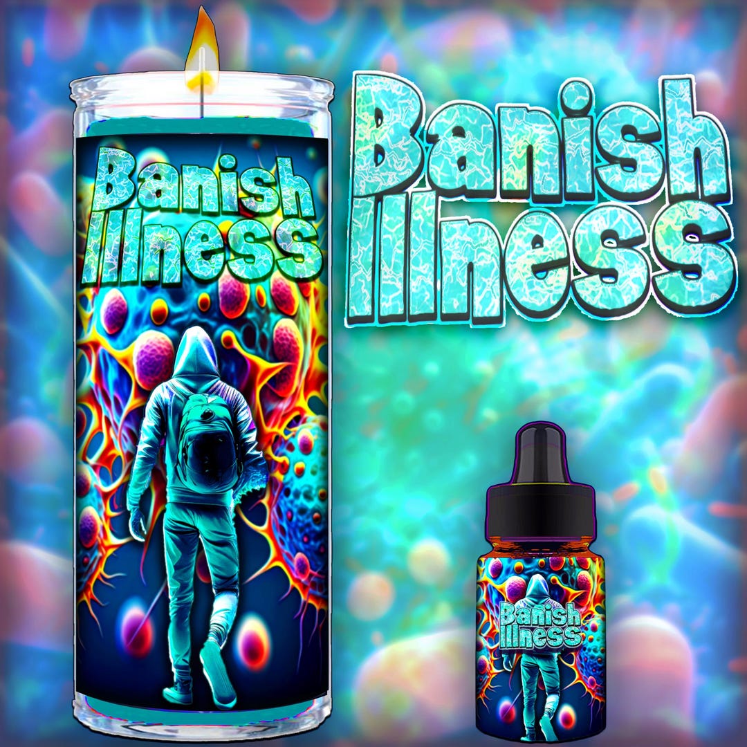 BANISH ILLNESS Candle & Oil, Healing Candle, Healing Oil, Banishing ...