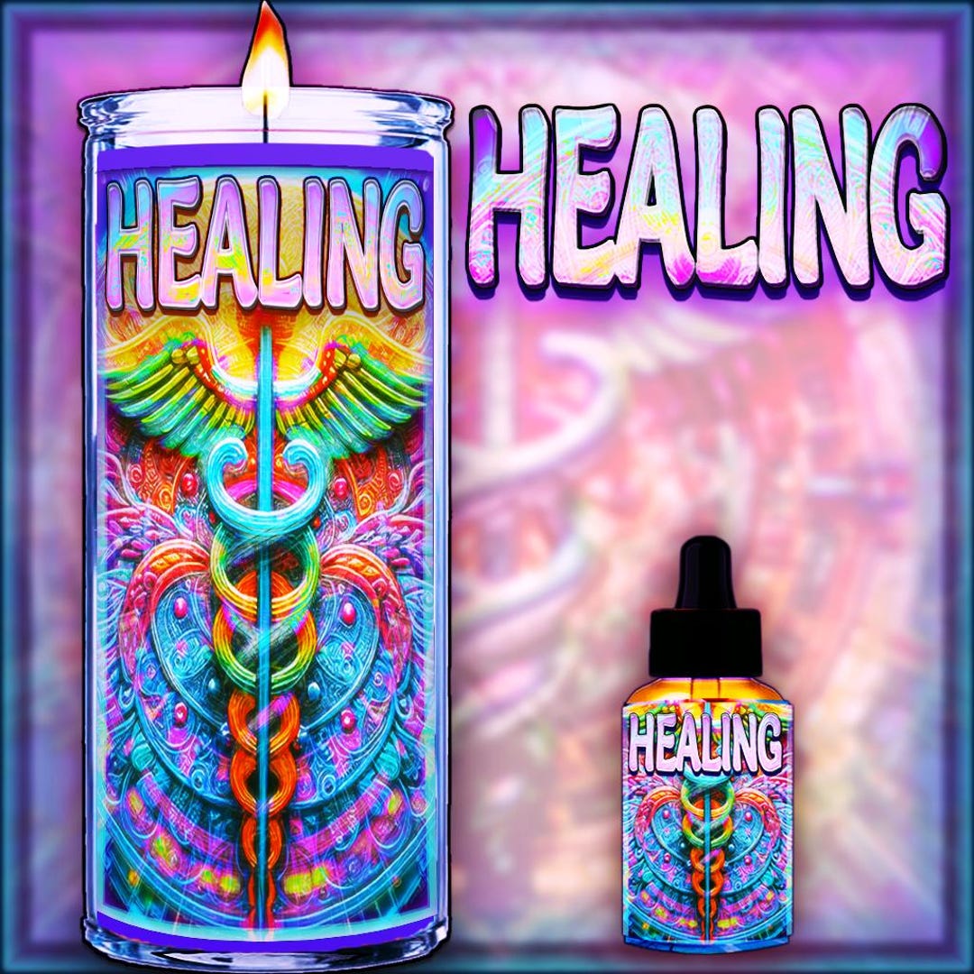 HEALING Fixed Ritual Candle & Oil - to Raise and Send Healing Energy to ...