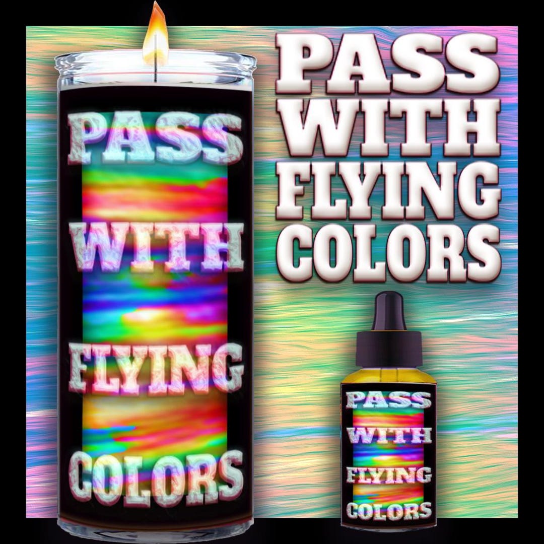 PASS With FLYING COLORS Candle and Oil to Improve Test Scores, Pass ...